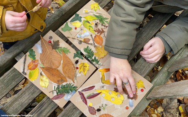 Learning and Exploring Through Play: Nature Collage Boards