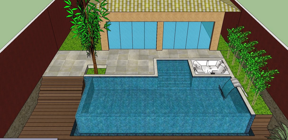 Projetos de Piscina com Banheira SPA | Projetos de Piscinas Raoni