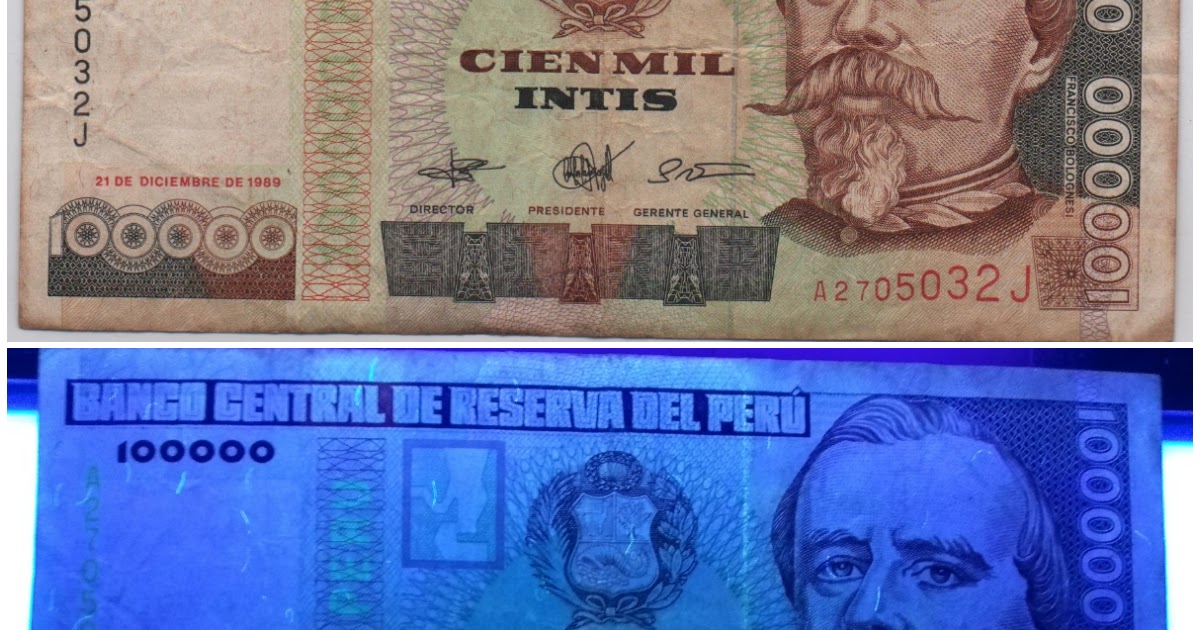 Coleccion de billetes y monedas (numismatica): 100000 intis Perú 1989 / ...