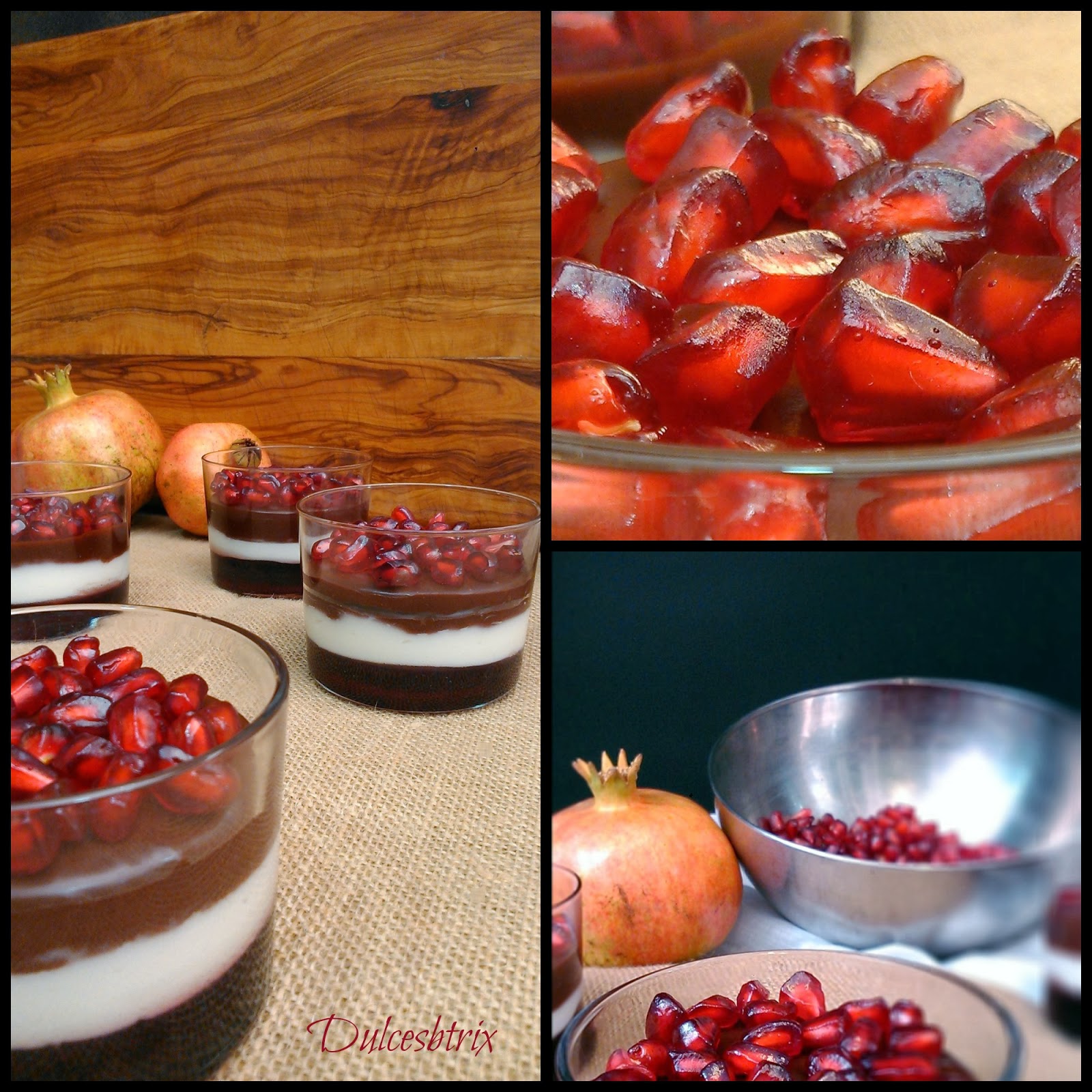 Dulces Btrix: Postre con granadas #RecetasSolidariasParaNavidad