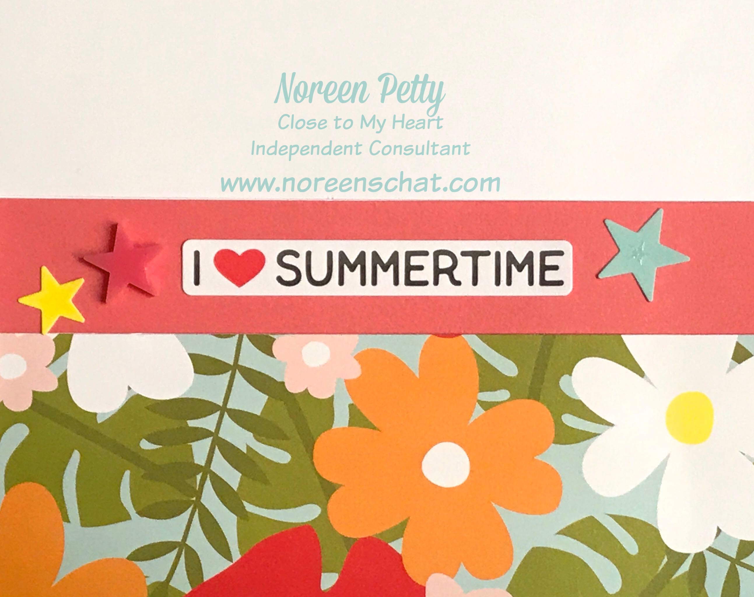 Noreen's Scrap N Chat: CTMH Summer Vibes Heart Summertime Scrapbook Layout