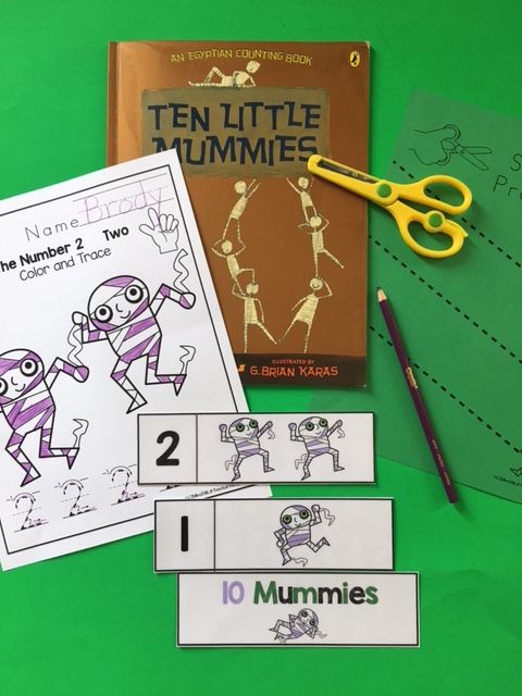 Ten Little Mummies ~ Preschool Printables