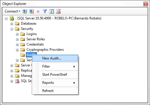 Bernardo Robelo: Auditoria en SQL Server 2008 R2
