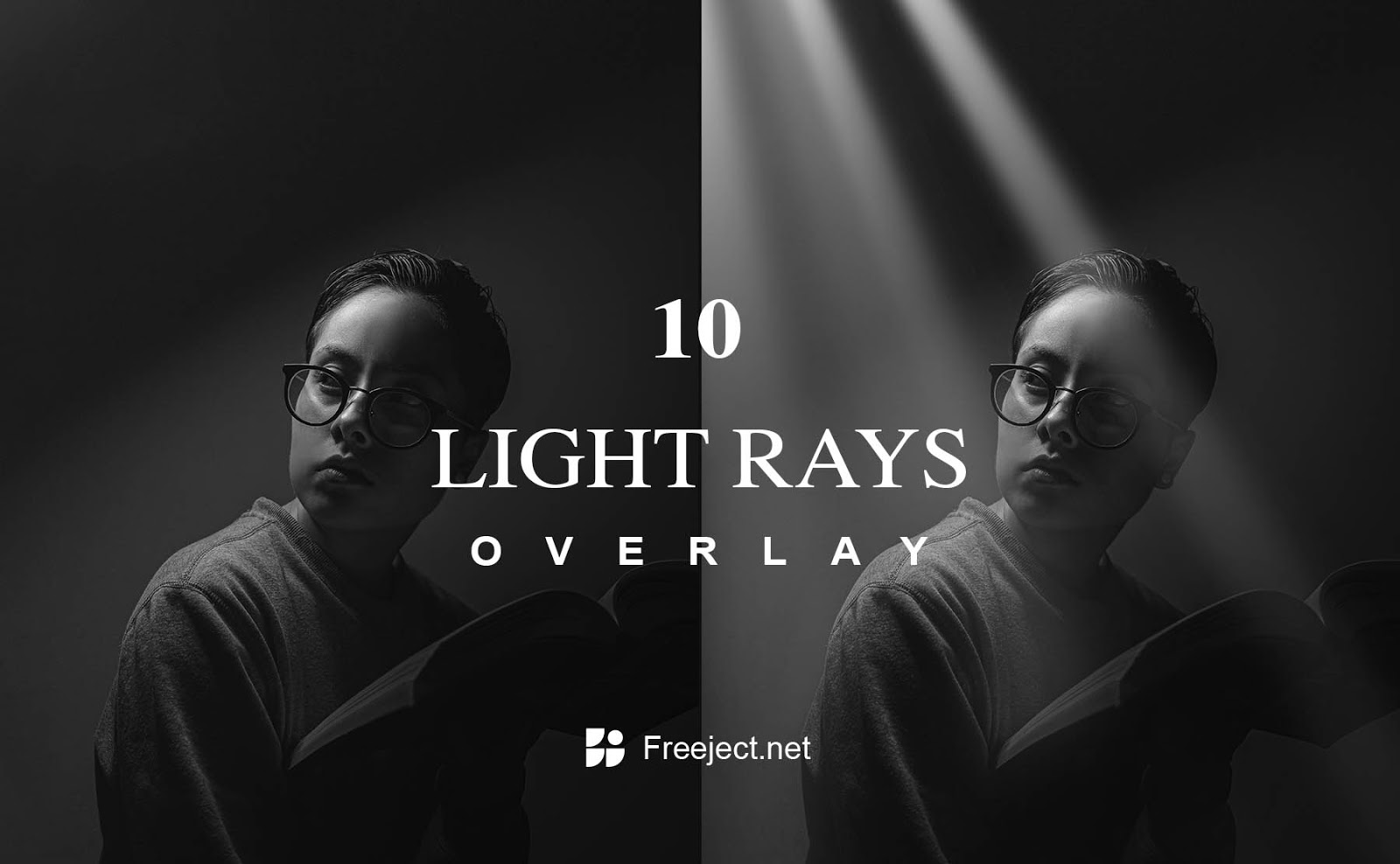 Free 10 Realistic Light Rays Photo Overlay