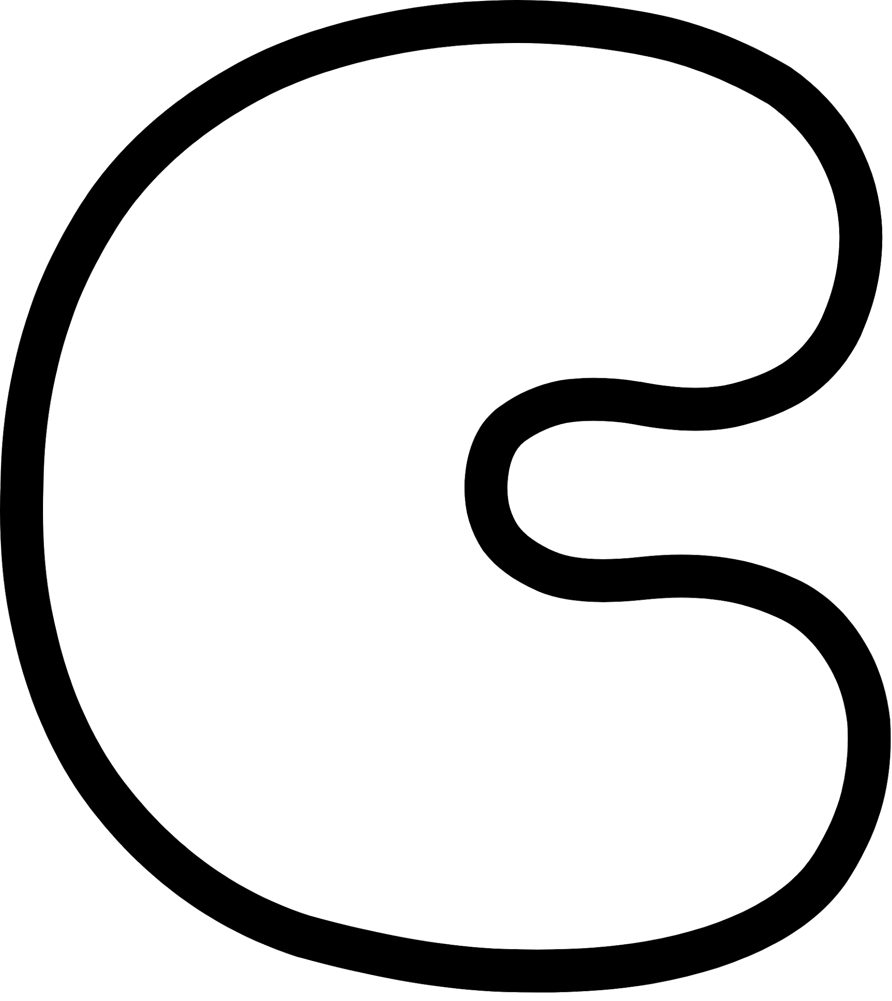 Printable Bubble Letters C - Birthday Letter