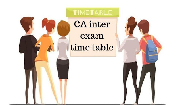 Checkout CA Inter Exam Time Table for Nov 2019 Exam