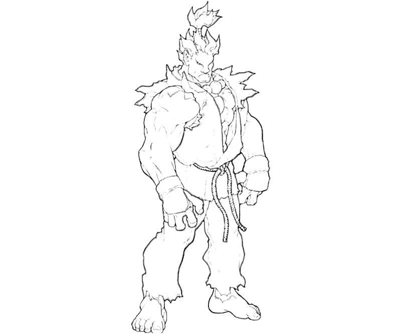 Akuma Street Fighter Coloring Pages Coloring Pages