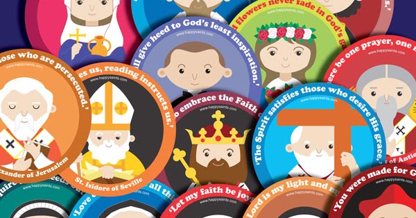 Happy Saints: Cartoon Saints Artworks for All Saints Days