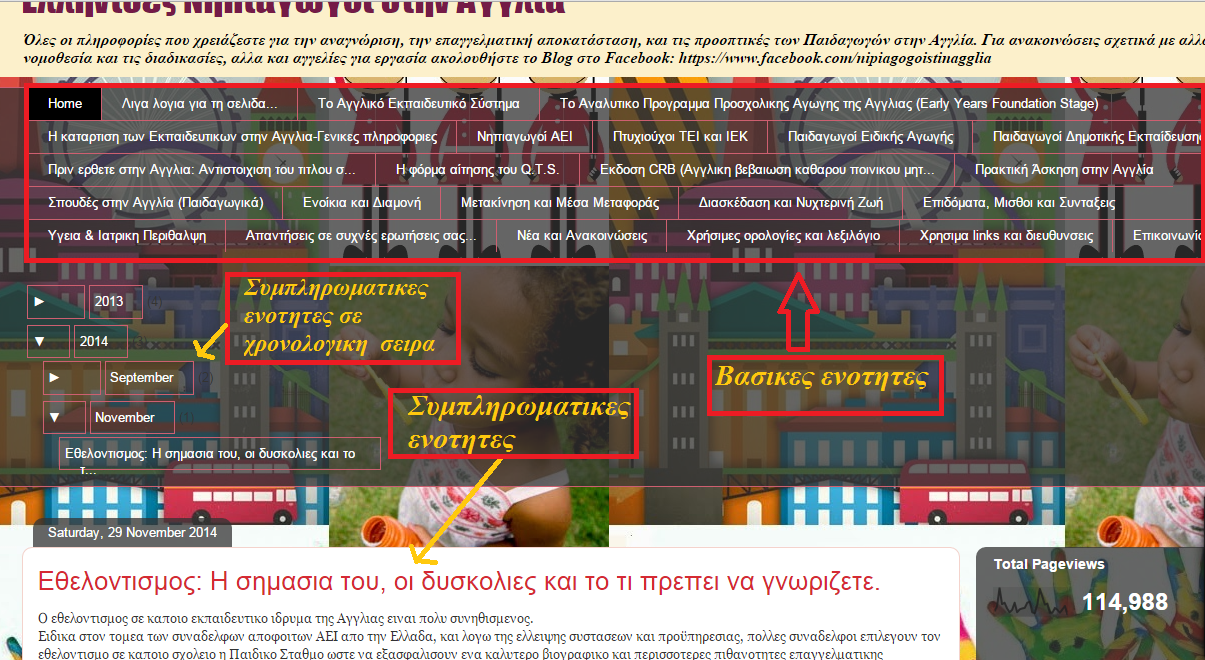 Νηπιαγωγοί στην Αγγλία : Oδηγιες χρησης του Blog