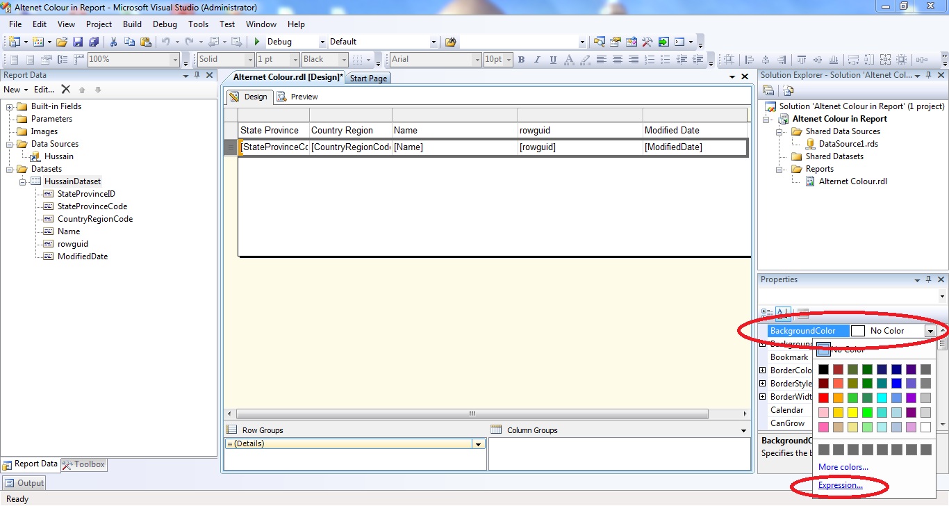 MSBI Question And Answer By Hussain: Alternating Table Row Color In ...