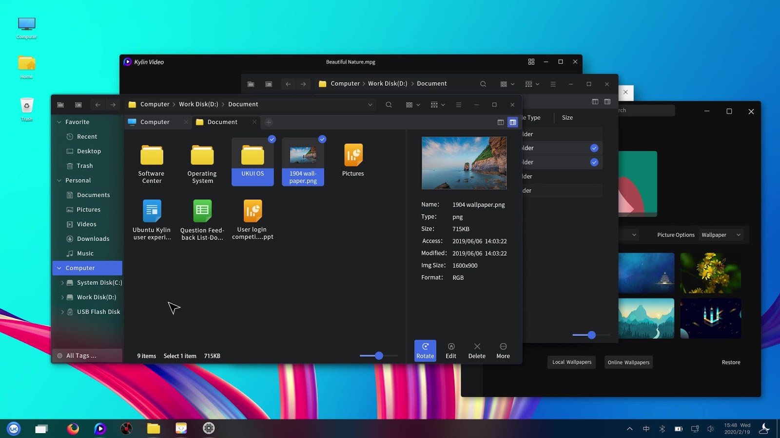 UbuntuKylin libera Preview-TaskBar da versão 20.04 LTS