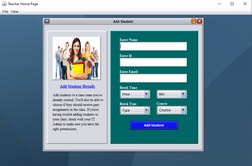 D.Tech Academic: Attendance System App in Java Swing and MySQL Database