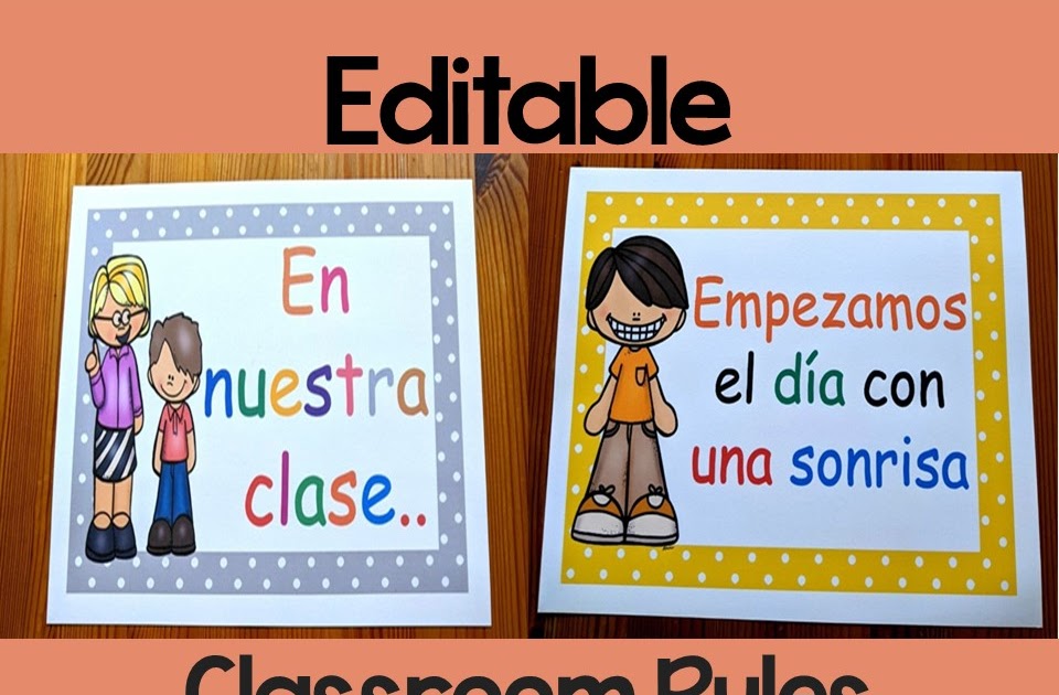 Las reglas de la clase l Editable Classroom Rules in Spanish ...