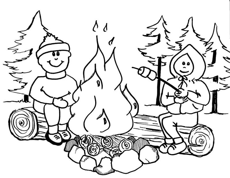 Camping Coloring Pages Printable - Fun, Free and Easy