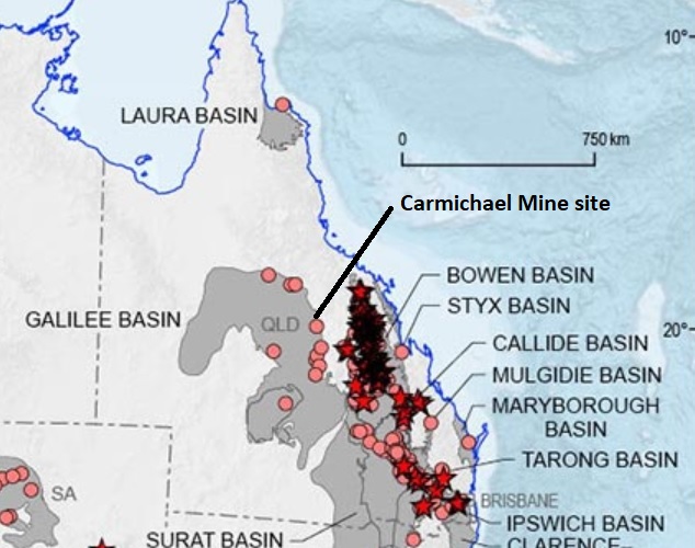 Flight to Adani Carmichael mine site