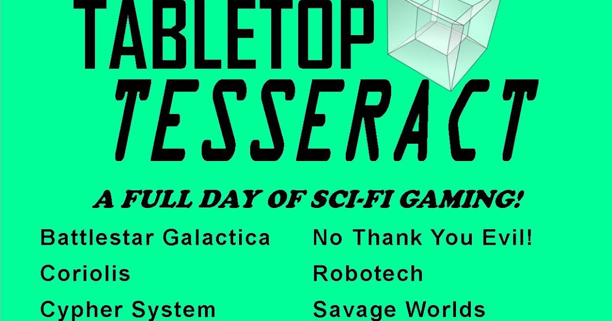Saturday Night Space Opera!: TABLETOP TESSERACT: Our first ever sci-fi ...