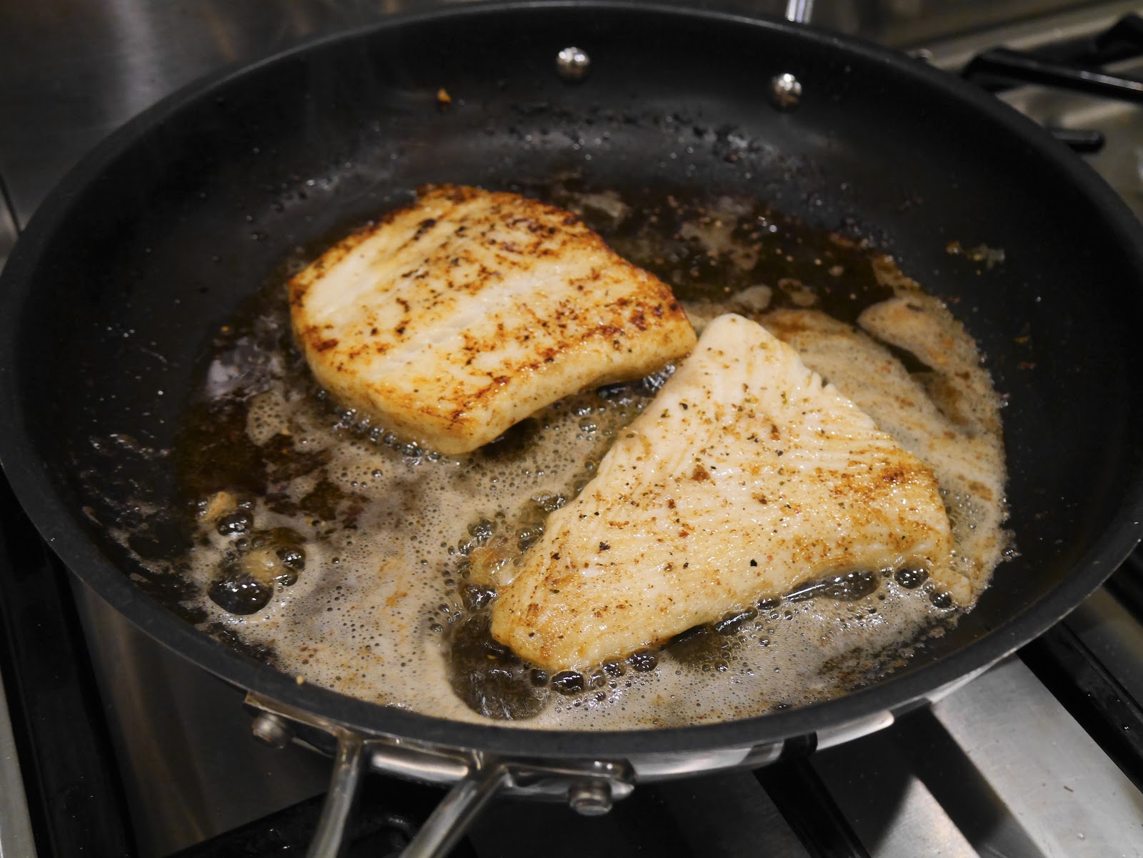 FEAST EVERYDAY : Halibut Sauteed in Brown Butter