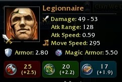 Hon เทคนิคเกมต่างๆ เริ่มต้น ฮีโร่ ไอเท็ม : ข้อมูล ฮีโร่ Legionnaire