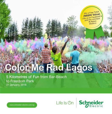 Schneider Electric sponsors the green color in the upcoming Color Me Rad