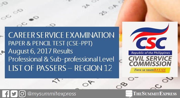 CSC releases August 2017 Civil Service exam results, passers list ...
