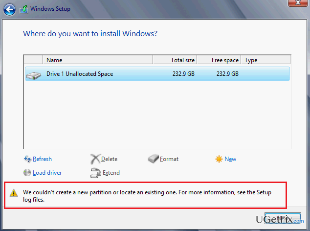 Cara Mengatasi error we couldn't create a new partition or locate an existing one. ~ Tutorial ...
