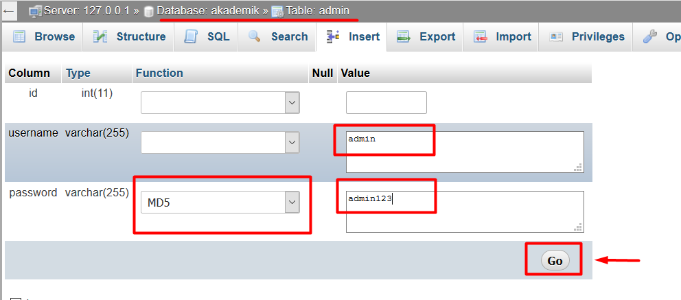 Membuat Login Dengan PHP dan MySQLi Menggunakan MD5