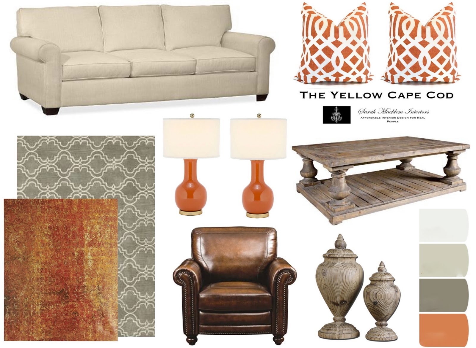 The Yellow Cape Cod: A Contemporary Space With Rustic Touches~Gray and ...