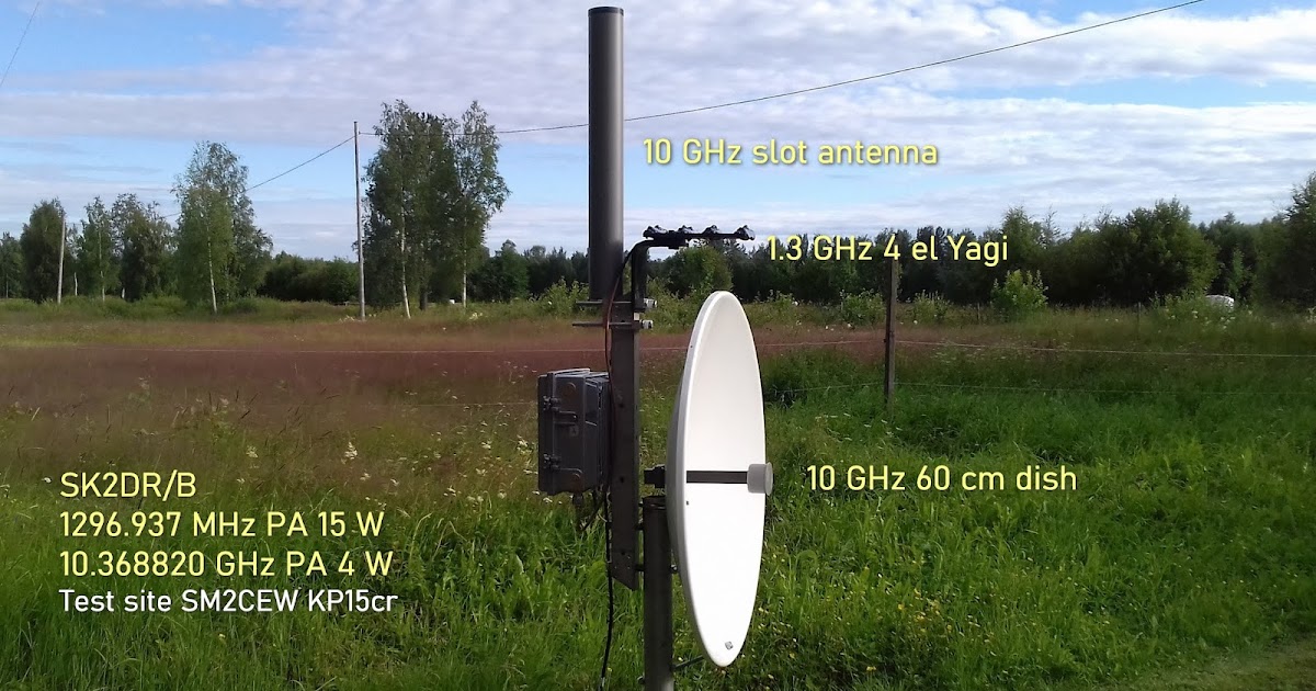 Receiving 10 GHz beacon SK2DR/B by rain scatter