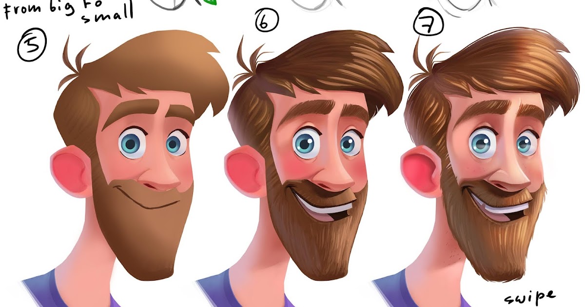 Learning drawing principles: beard