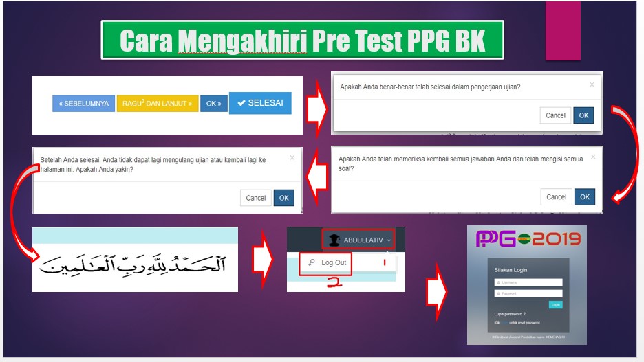 Cara Sukses Login, Mengenal Fitur dan Mengakhiri Pre Test PPG BK Tahun ...