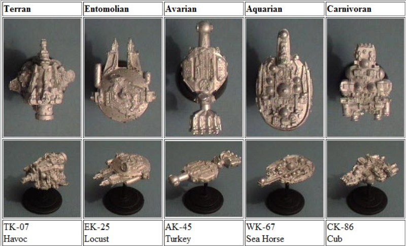 Starfleet Wars: Ship Types
