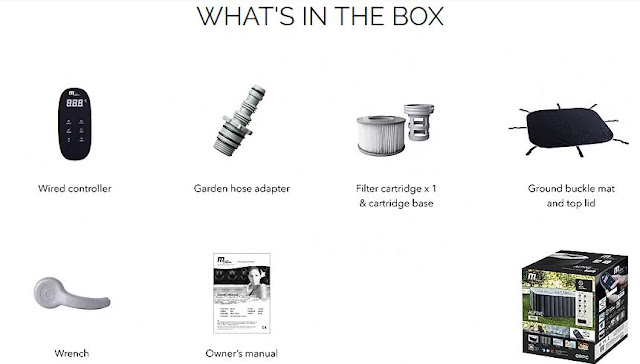 MSPA Alpine D-AL04 Delight Portable Inflatable 2+2 Bubble Spa Hot Tub ...