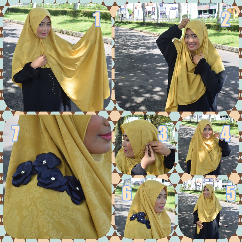 Tutorial Hijab Pashmina Syari - Step by Step