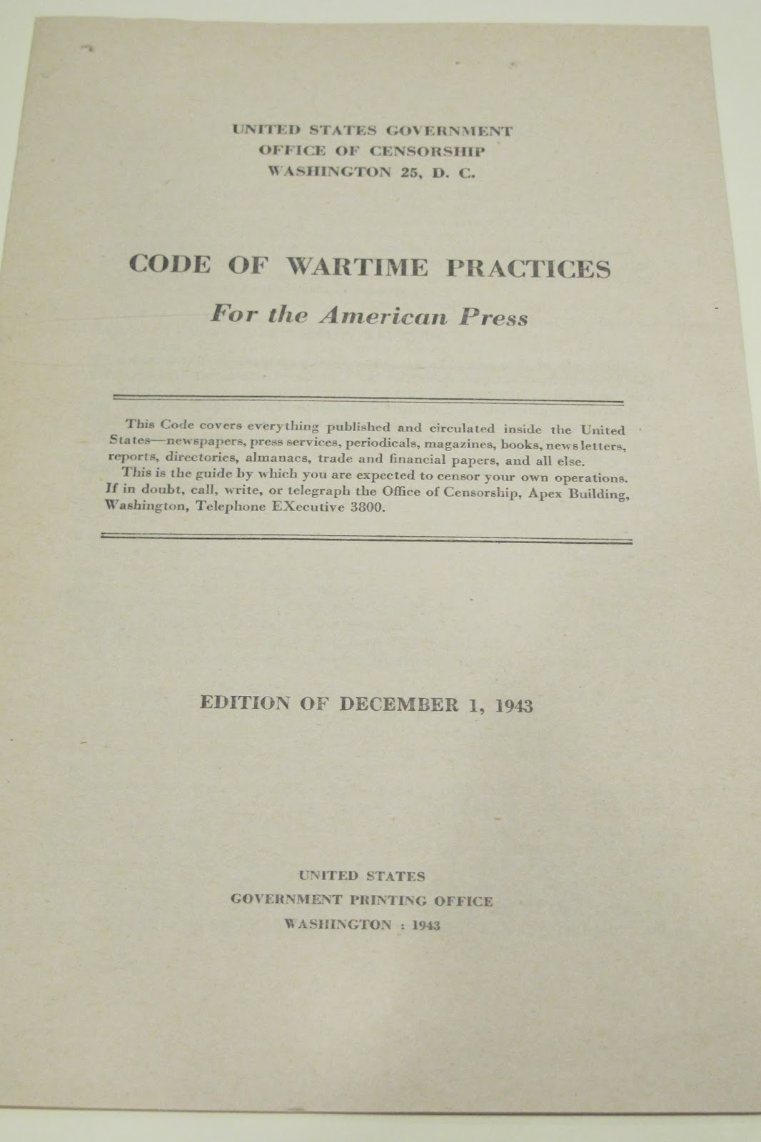 StoryQuest: WWII on the Home Front: Archival Friday: Censorship Scandal