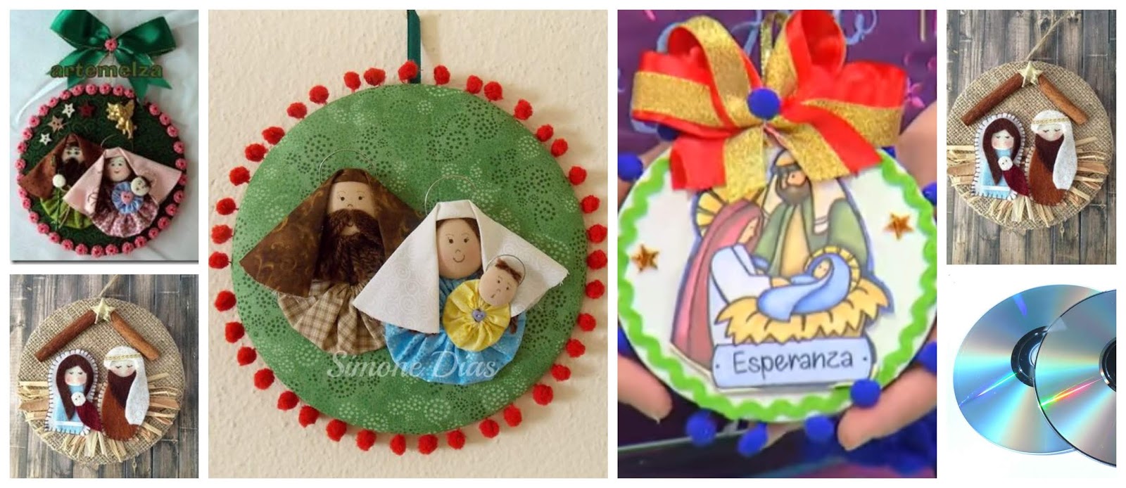 Cómo usar cds reciclados y hacer hermosos adornos navideños ~ Mimundomanual