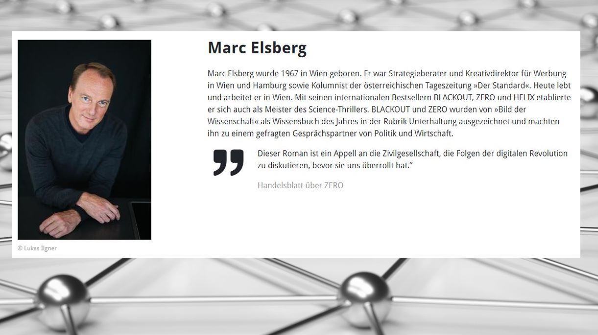 LITTERAE ARTESQUE: Elsberg, Marc: ZERO ...