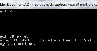 Education for ALL: C++ program to illustrate the use of multiple Catch ...
