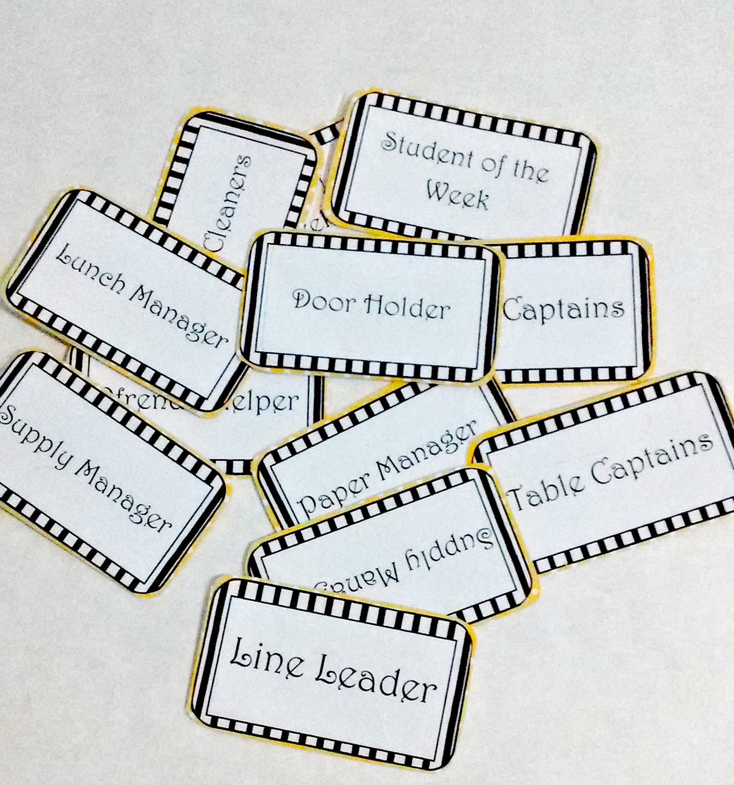 Classroom Jobs Tags | Sunday's Lullabies