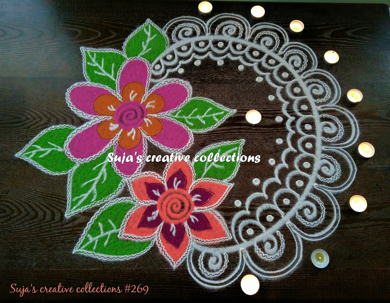 Suja's Creative Collections: Floral Rangoli Designs