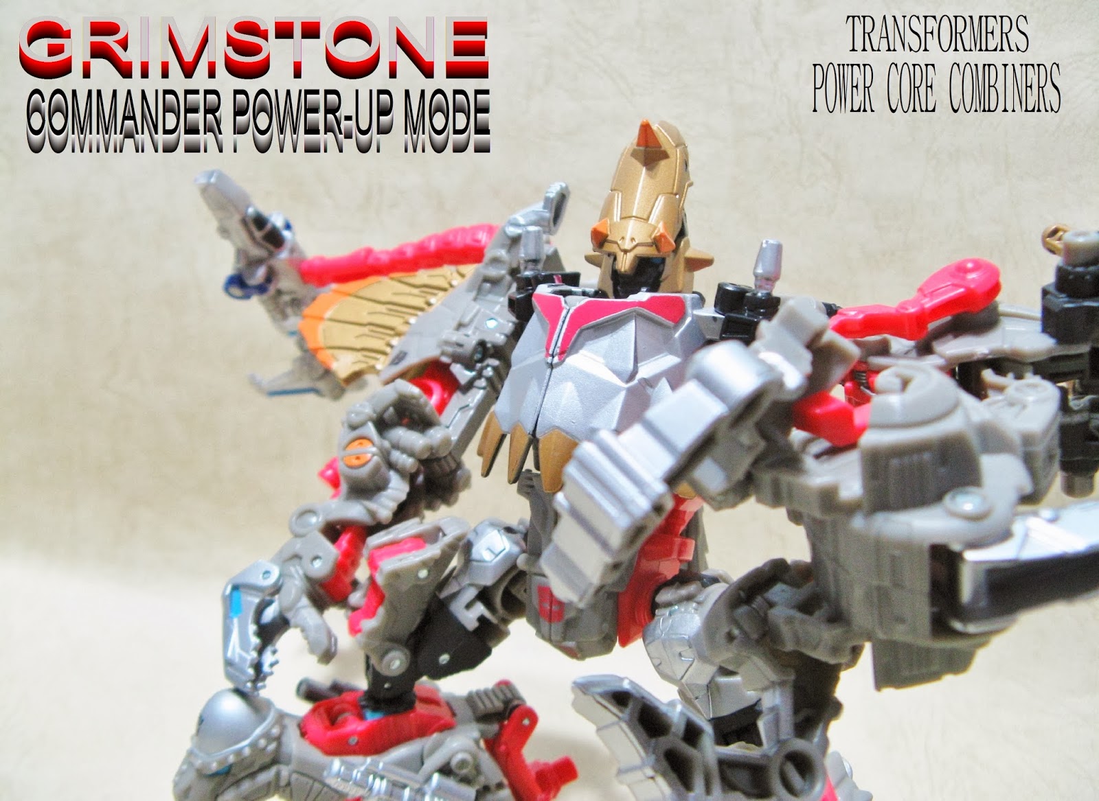 TRANSFORMERS : Power Core Combiners GRIMSTONE with Dinobots變形金剛能量核心合体酷石和恐龍幫