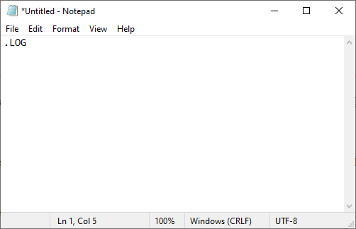 Excel Mirror - We Push Your Boundaries: Create a LOG file using Notepad