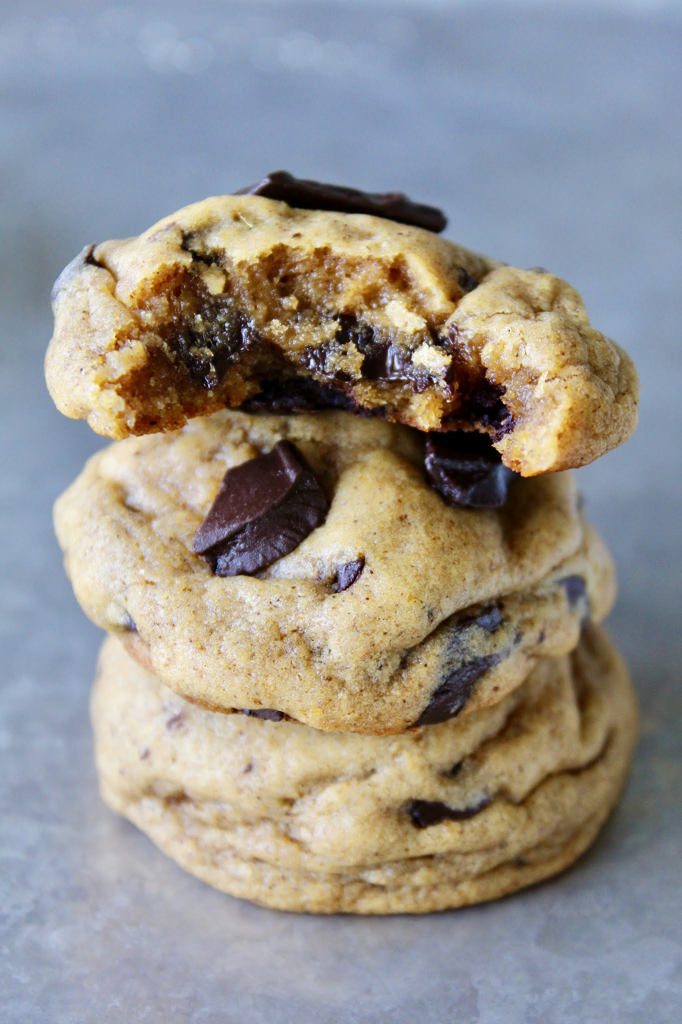 Chewy Pumpkin Chocolate Chunk Cookies