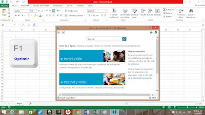 Carpeta de evidencias de Excel 2016: Formas de ayuda en Excel