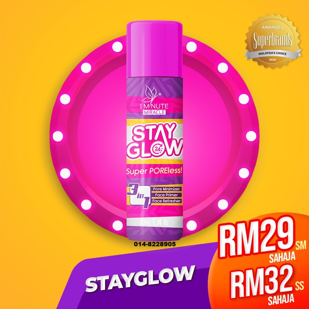 1 Minute Miracle Stay Glow Spray Wajah Segar Makeup Cantik - Makeup ...