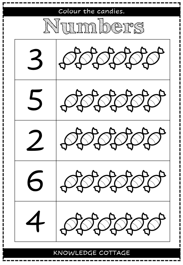 Numbers Worksheet : Free Printable