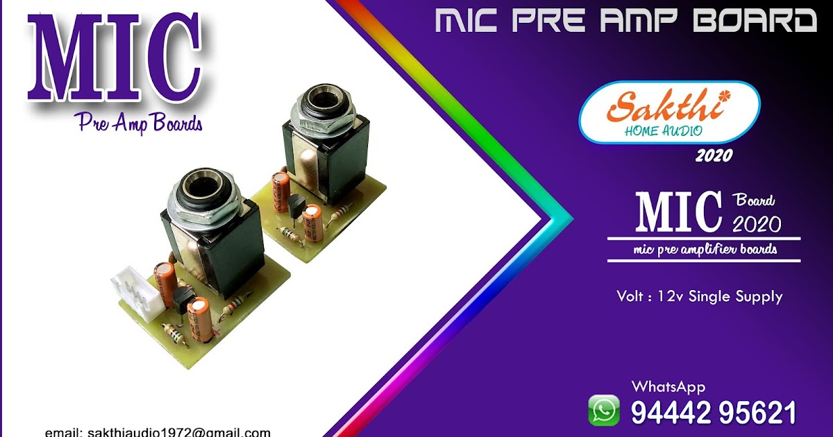 SAKTHI AUDIO CHENNAI SALEM: MIC PRE AMP BOARDS