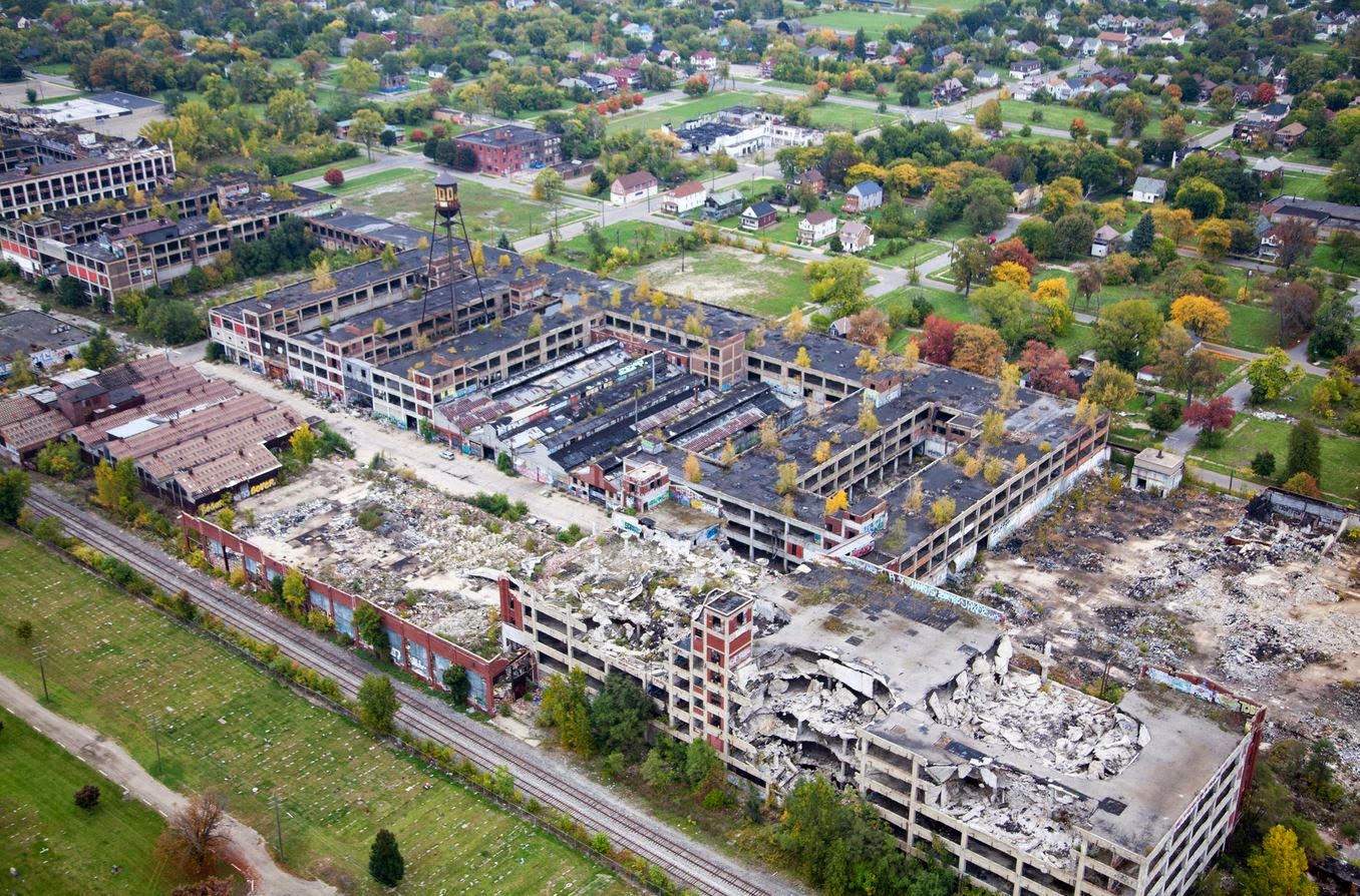 Just A Car Guy: Detroit photographed from airplane