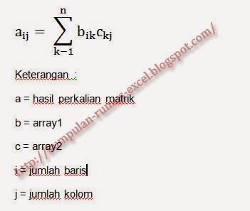 Rumus MMULT | Kumpulan Rumus dan Fungsi Excel