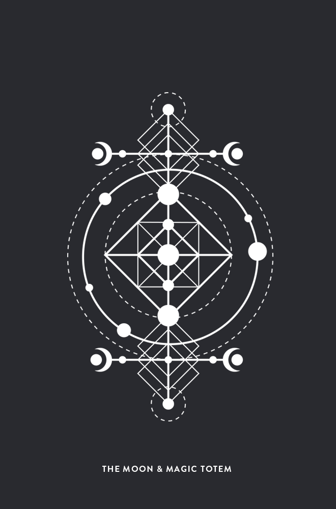 LINE ART: THE MOON & MAGIC TOTEM | Cocorrina | Bloglovin’