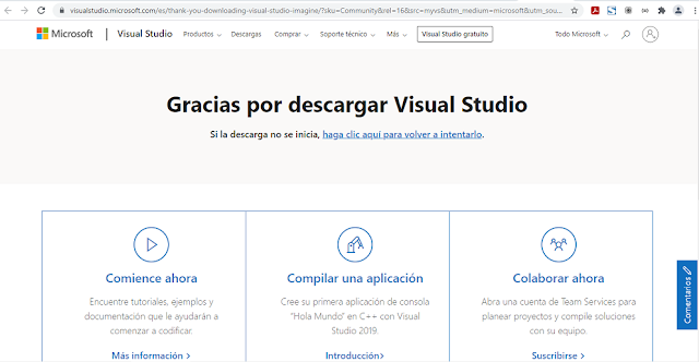 Instalación de Visual Studio Community 2019 v16.10.3 - Programación en ...